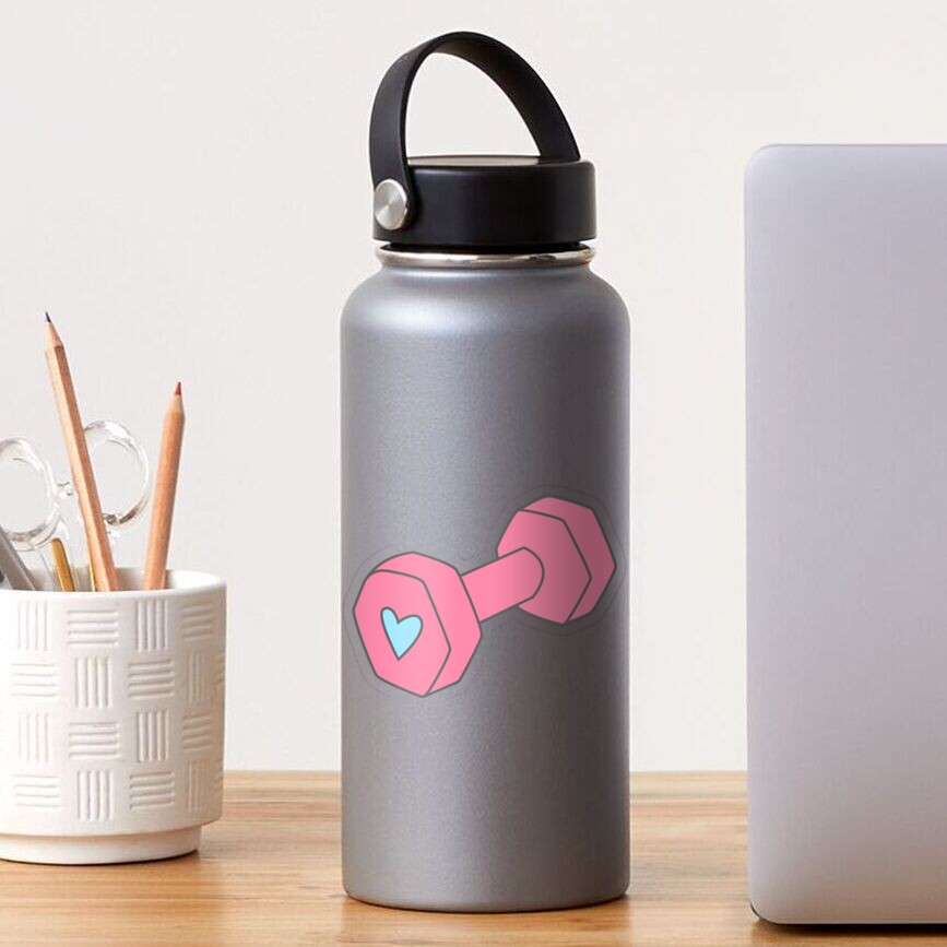 "Pink dumbell" Sticker for Sale by Kaycby | Redbubble