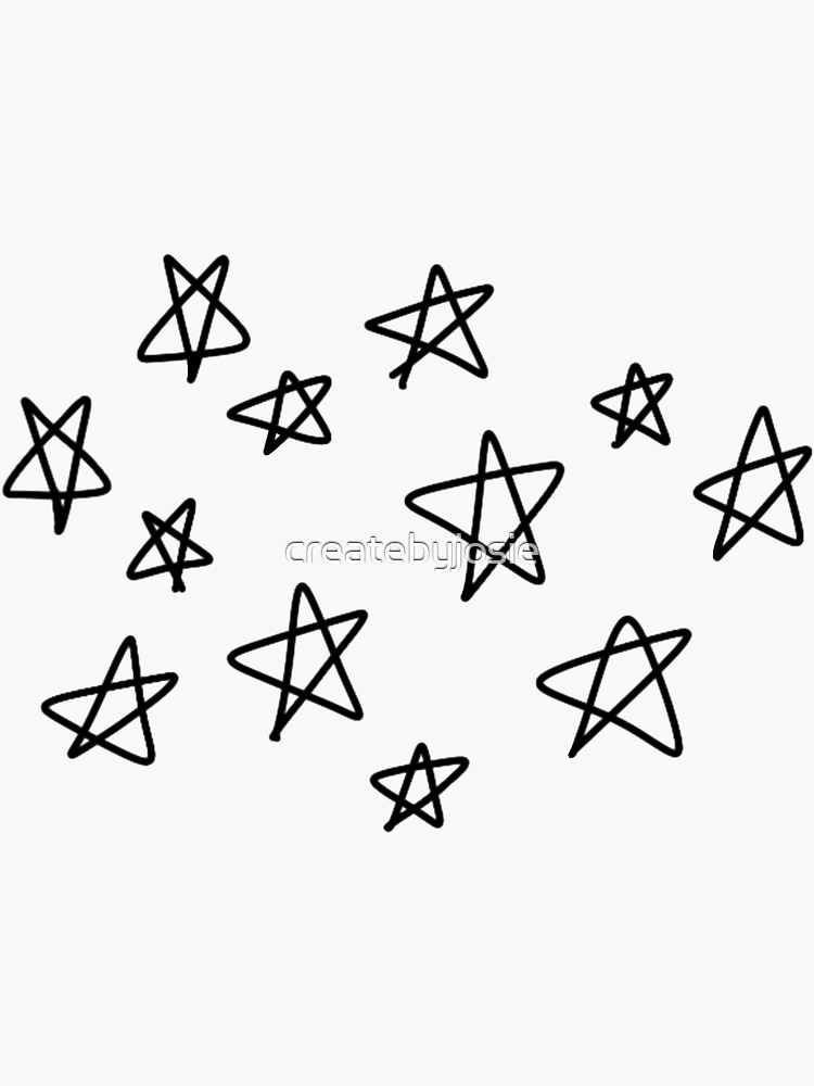 "Black Star Sticker Pack" Sticker by createbyjosie | Redbubble