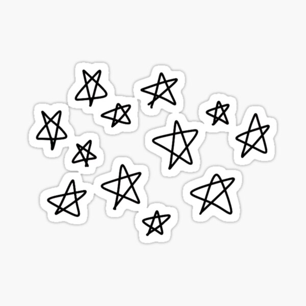 "Black Star Sticker Pack" Sticker by createbyjosie | Redbubble