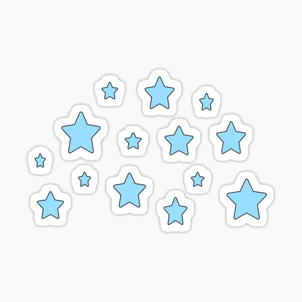 "light blue star pack of " Sticker by alischwartz | Redbubble