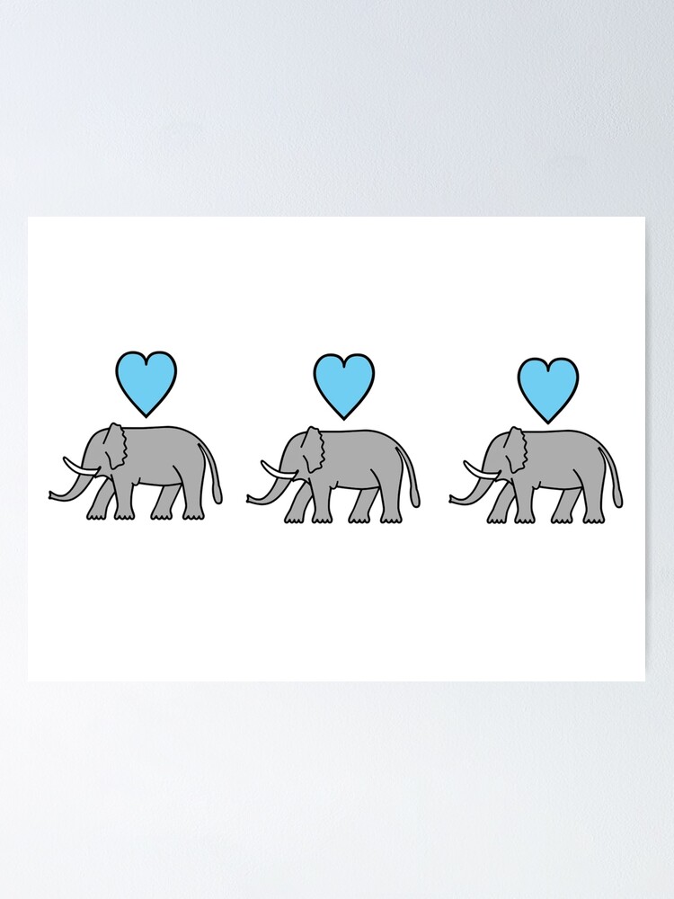 "Elephant Trio" Poster by zoliza | Redbubble