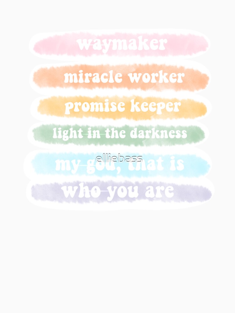 "waymaker lyrics" Pullover Hoodie for Sale by elliebass | Redbubble