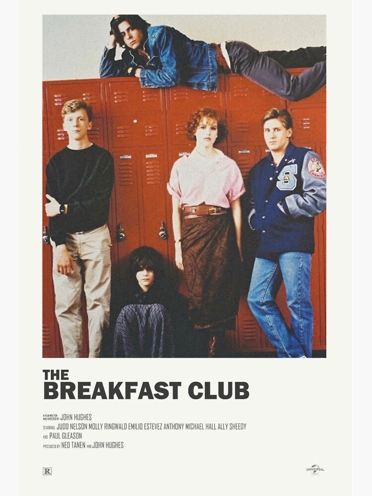 "The Breakfast Club Poster" Sticker for Sale by sophiagallon | Redbubble