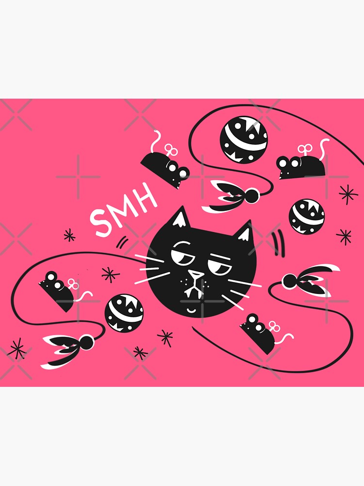 "SMH Cat" Sticker for Sale by milistardust | Redbubble