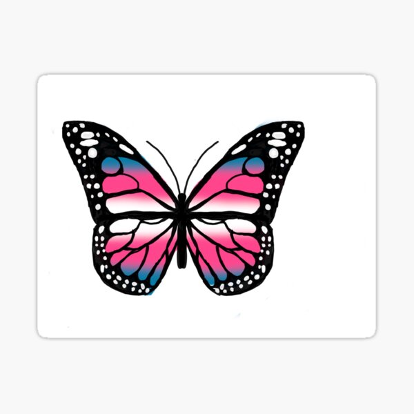 "Trans Pride Butterfly" Sticker for Sale by proud-hedgehog | Redbubble