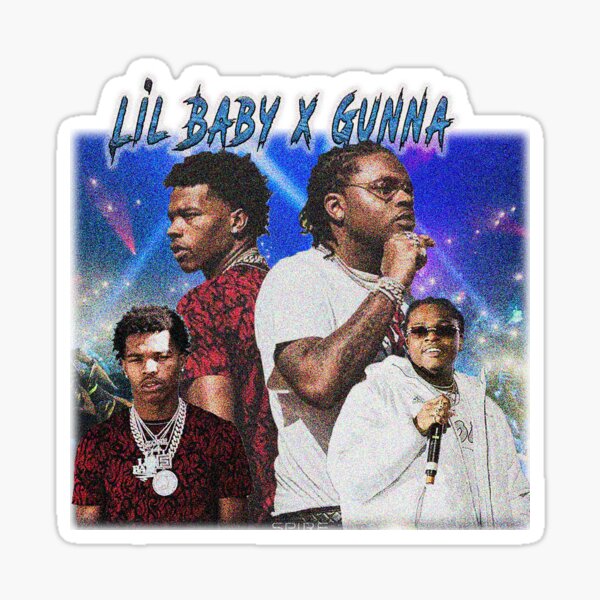 "Lib Baby X Gunna Vintage Collage T-Shirt" Sticker for Sale by ...