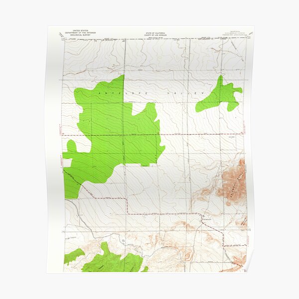 "Fairmont, CA from 1950 Vintage Map - High Quality" Poster for Sale by ...