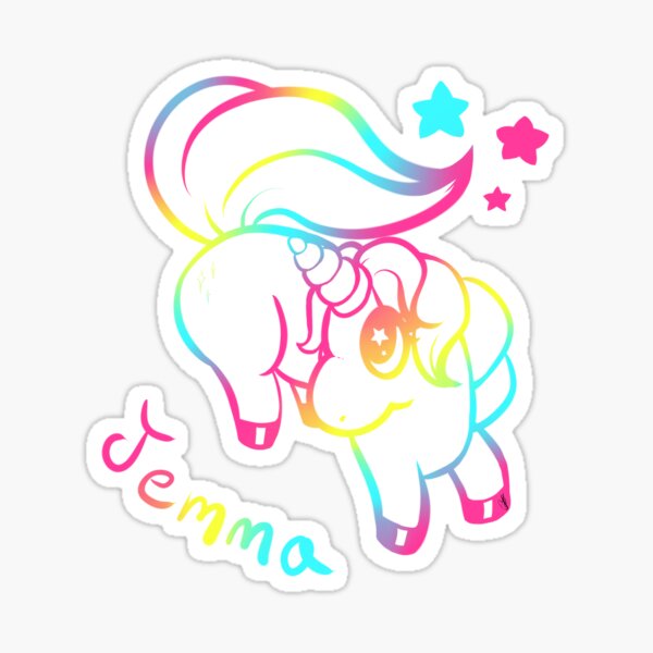 "unicorn for jemma" Sticker by i3stars | Redbubble