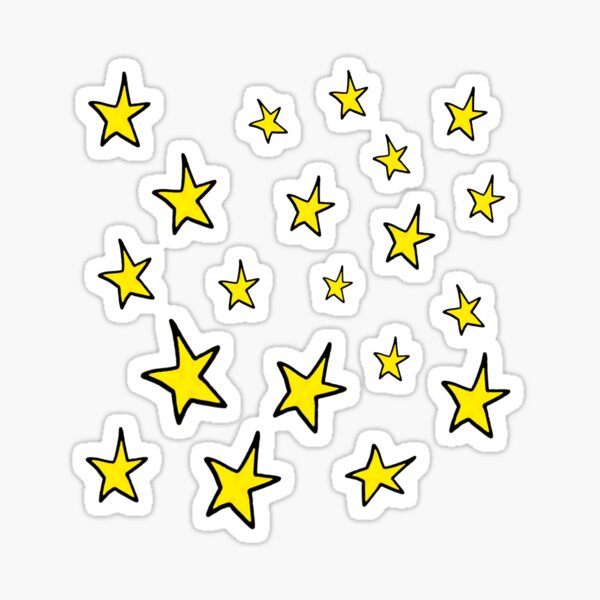 "Yellow Star Sticker Pack" Sticker by zeina0 | Redbubble