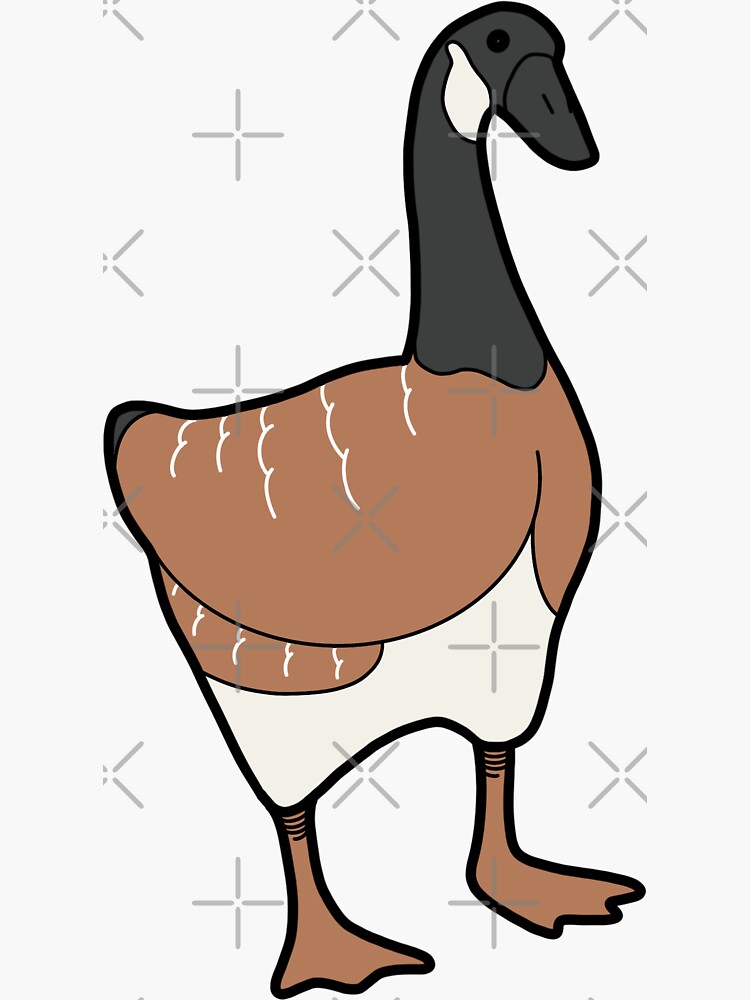 "Canadian Goose Sticker | Brown Black & Beige" Sticker for Sale by ...