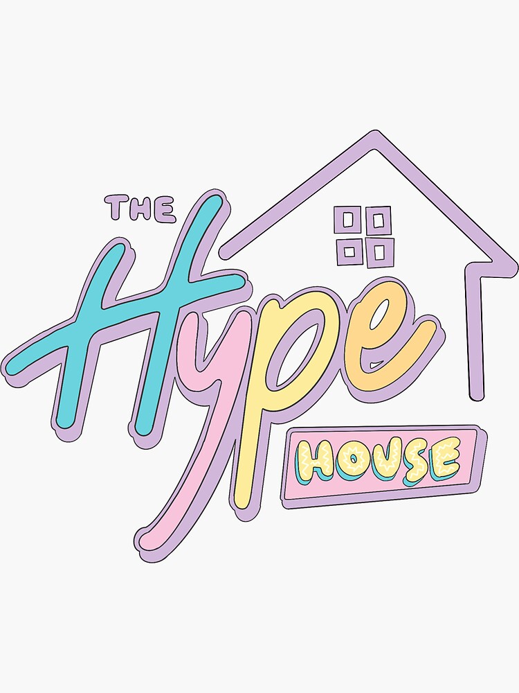 "Hype house pastel logo " Sticker for Sale by LINNEAWALLSTEN | Redbubble