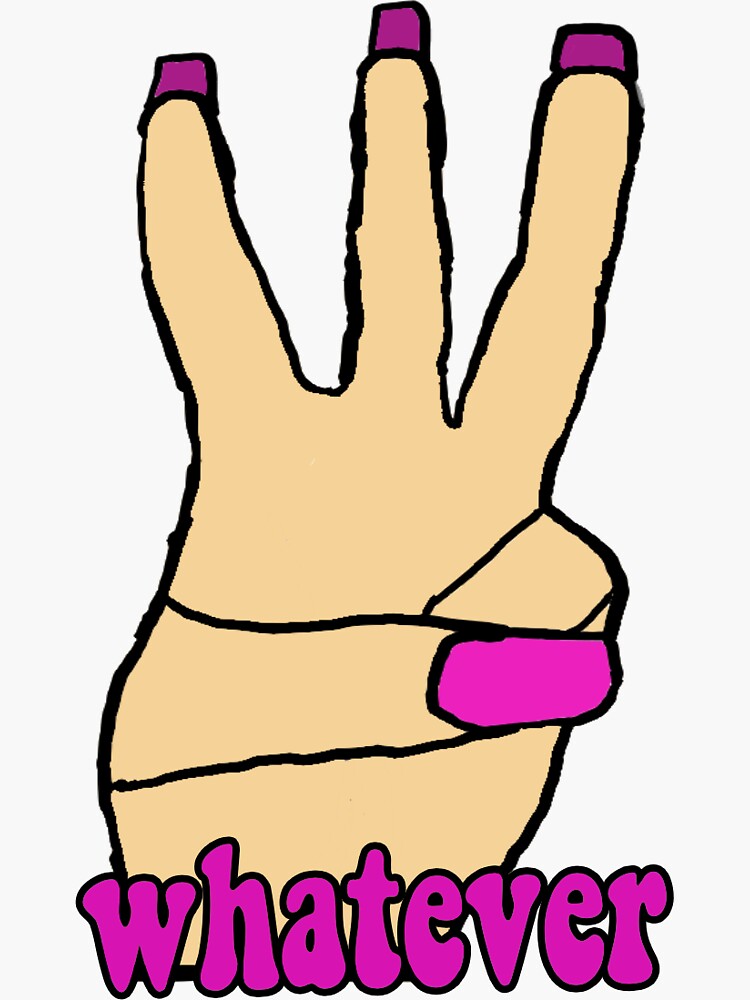 "whatever hand" Sticker by livvyadee | Redbubble