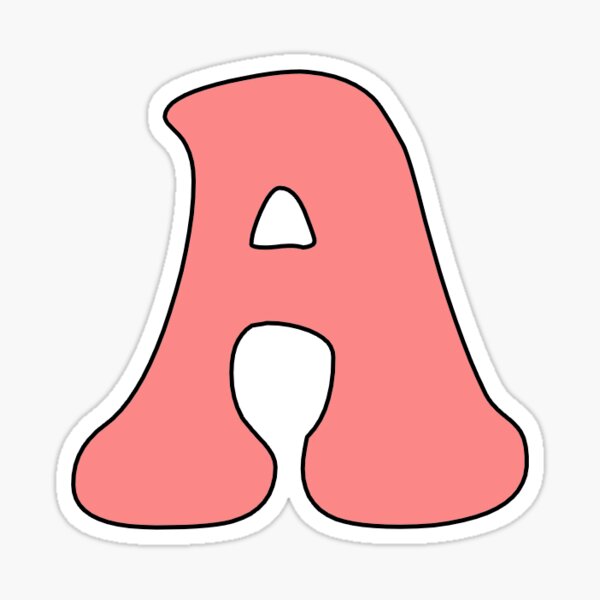 "Letter "A"" Sticker for Sale by njxstickers | Redbubble