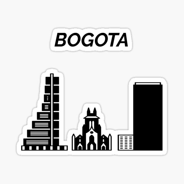 "Bogota Skyline, capital of Colombia" Sticker for Sale by marosharaf ...
