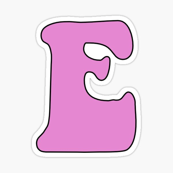"Letter "E"" Sticker for Sale by njxstickers | Redbubble