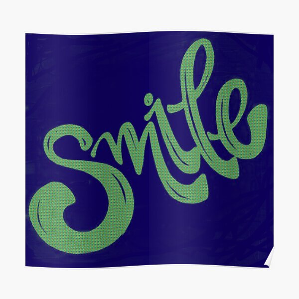 "Smile title of calligraphy typography lettering text quotes" Poster ...