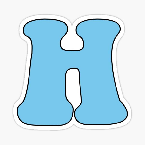 "Letter "H"" Sticker for Sale by njxstickers | Redbubble