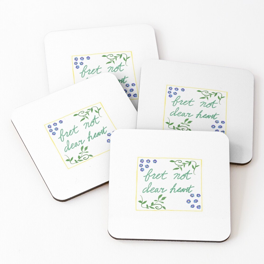 "Fret Not Dear Heart Floral " Sticker for Sale by roseclare0000 | Redbubble