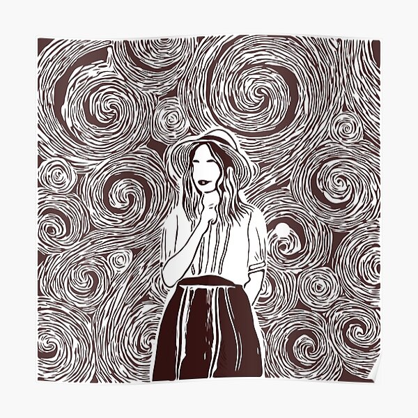 "Starry night girl" Poster by Prita-D | Redbubble