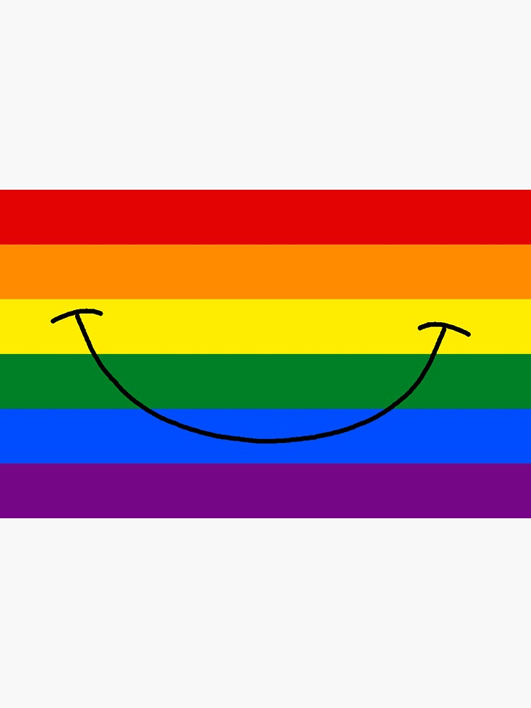 "Pride Smiley Face" Sticker by xandpaper | Redbubble