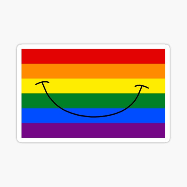 "Pride Smiley Face" Sticker by xandpaper | Redbubble
