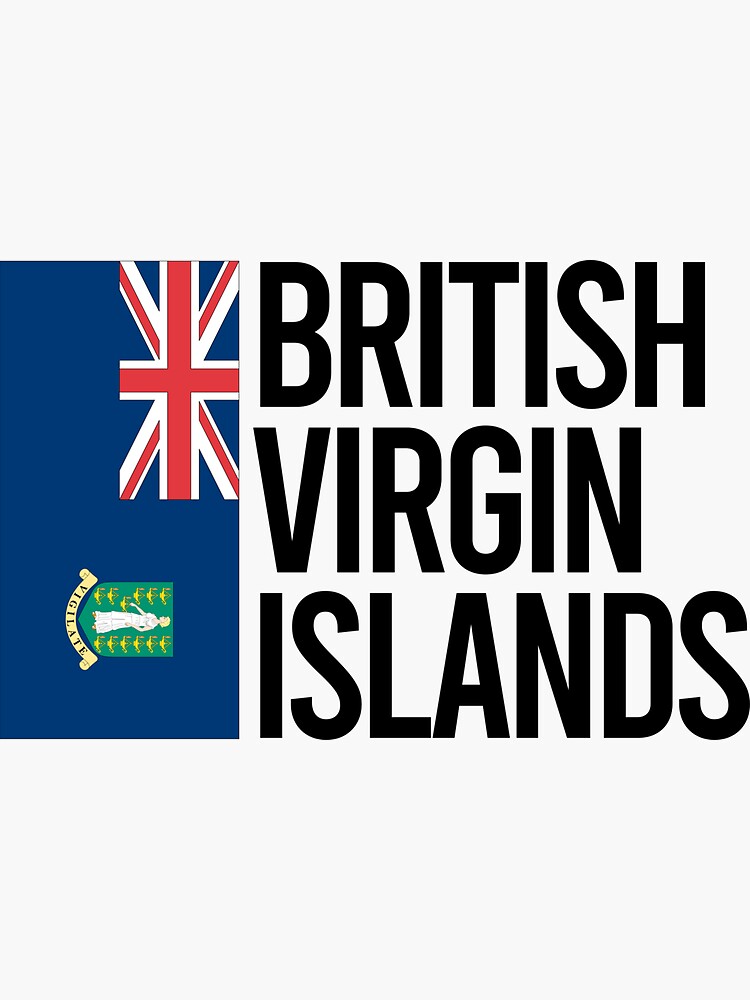 "British Virgin Islands Minimal Design collection" Sticker for Sale by ...