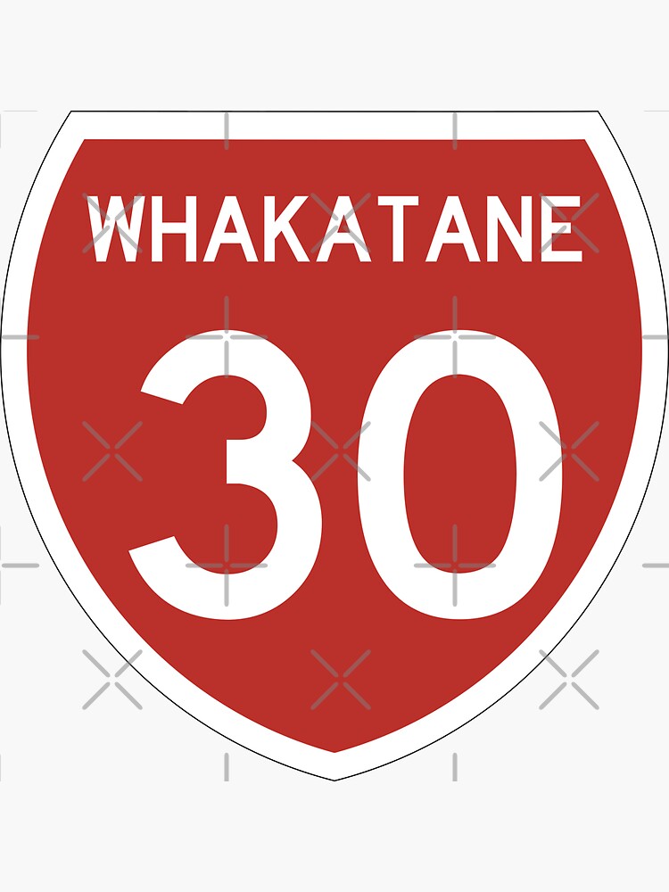 "Whakatane Highway 30 New Zealand" Sticker by Kiwidom | Redbubble