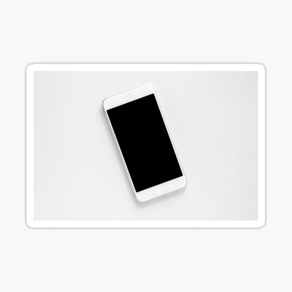 "smartphone or phone on white background. technology concept" Sticker ...