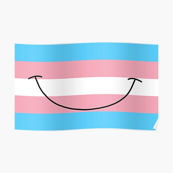 "Trans Pride Smiley Face" Poster for Sale by xandpaper | Redbubble