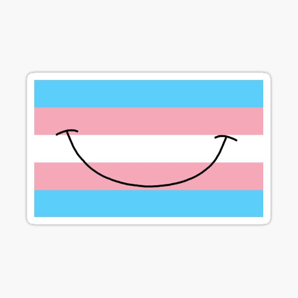 "Trans Pride Smiley Face" Sticker by xandpaper | Redbubble