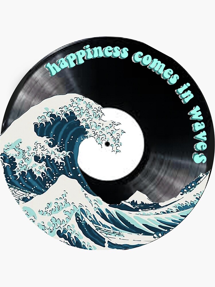 "wavy record" Sticker for Sale by Yee1111 | Redbubble