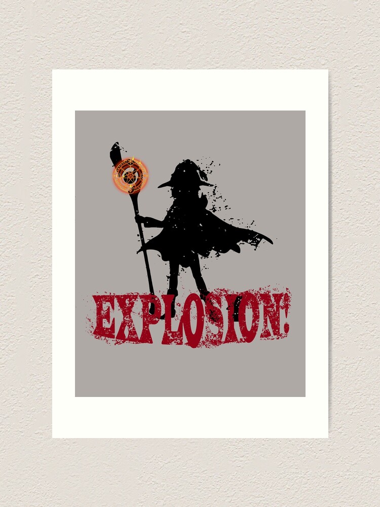 "Anime girl explosion v3" Art Print for Sale by popsANDmeme | Redbubble