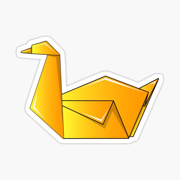 "Origami Golden Goose" Sticker by rcmorigami | Redbubble