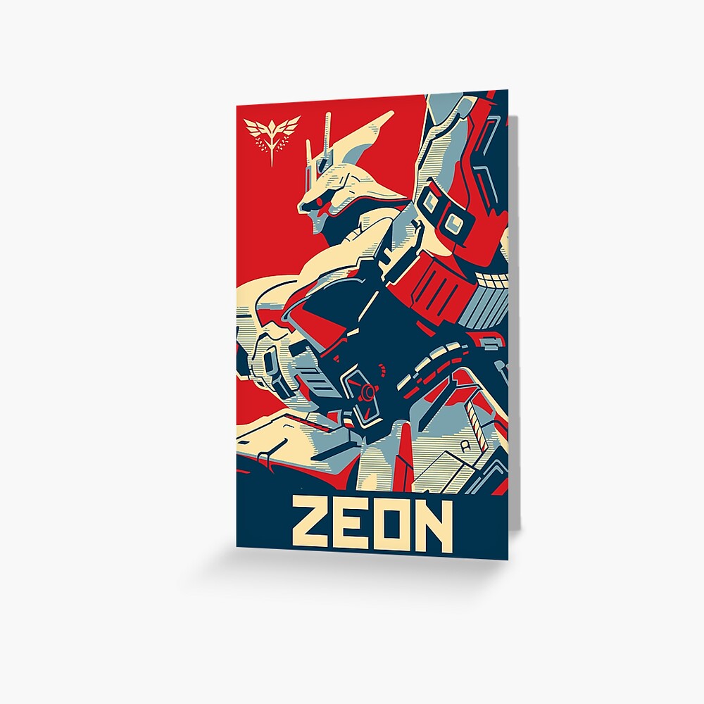 "MSN 04 Sazabi Zeon Poster Style " Greeting Card by kalengsusu | Redbubble