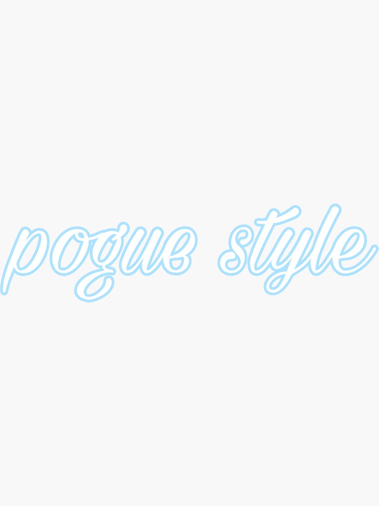"Pogue style sticker" Sticker by lizziesgr | Redbubble