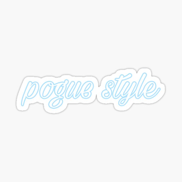"Pogue style sticker" Sticker by lizziesgr | Redbubble