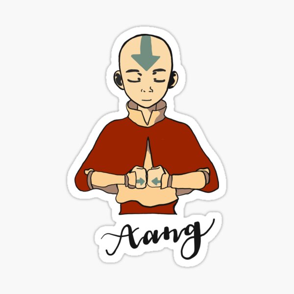 "Aang From Avatar : The Last Airbender" Sticker by ashleyloh | Redbubble