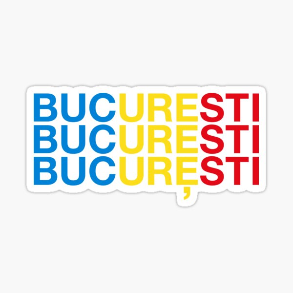 "BUCHAREST Romanian Flag" Sticker for Sale by eyesblau | Redbubble