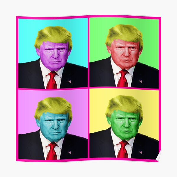 "President Donald Trump Andy Warhol Pop Art Style" Poster for Sale by ...