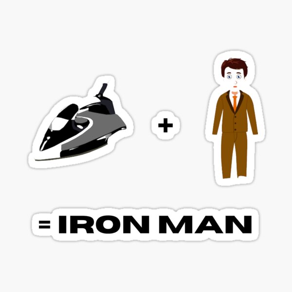 "IRON MAN MEME " Sticker by RayanBoutique | Redbubble