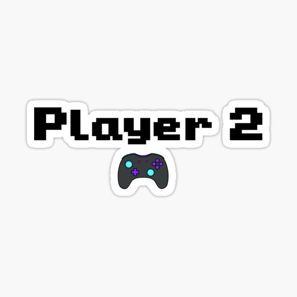 "Player 2" Sticker for Sale by DusklightArt | Redbubble