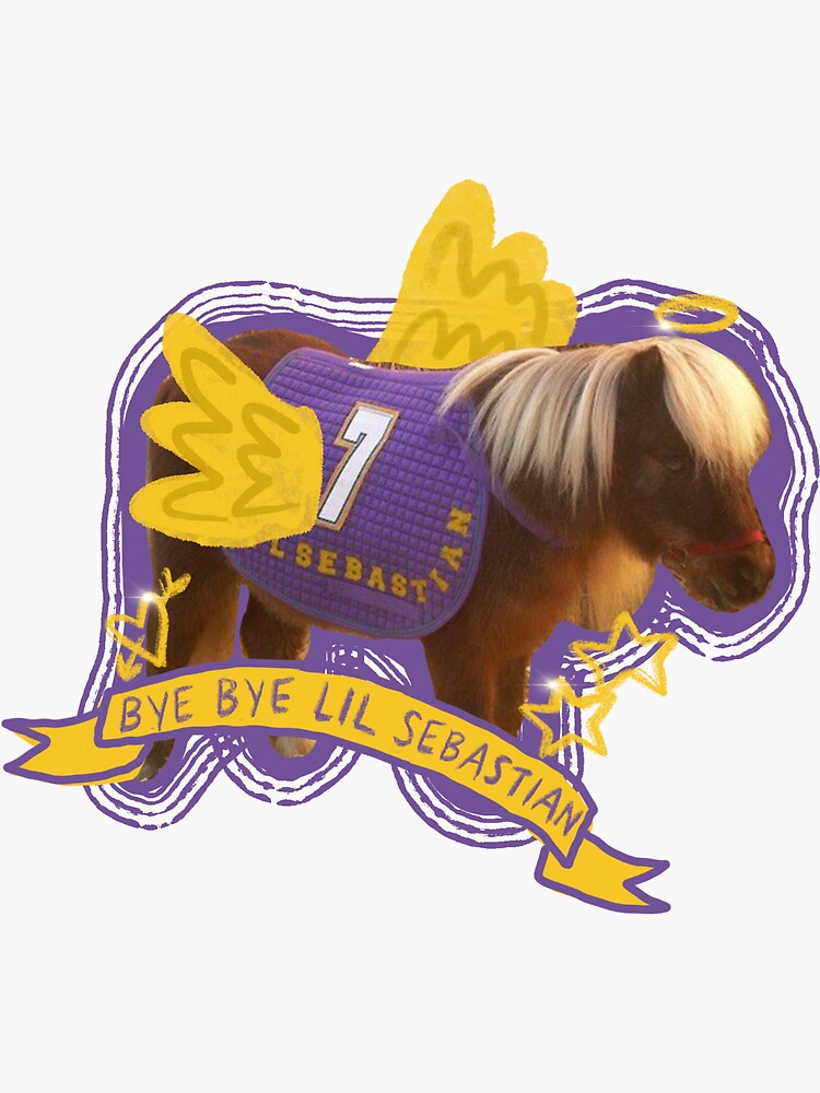 Pegatina «Bye Bye Lil Sebastian Parques Y Rec Pequeño Caballo Angel RIP ...