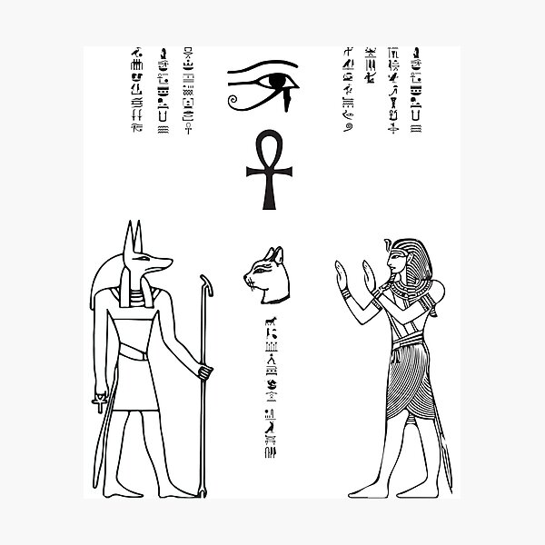 "Ancient Egypt Ankh Eye Of Horus Cat Pharaoh CoraggioUk" Photographic ...