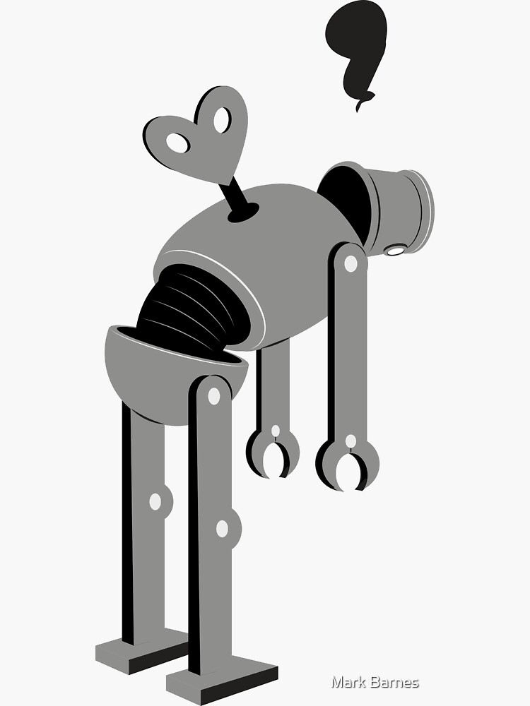 "Run Down Robot" Sticker for Sale by bfgi | Redbubble