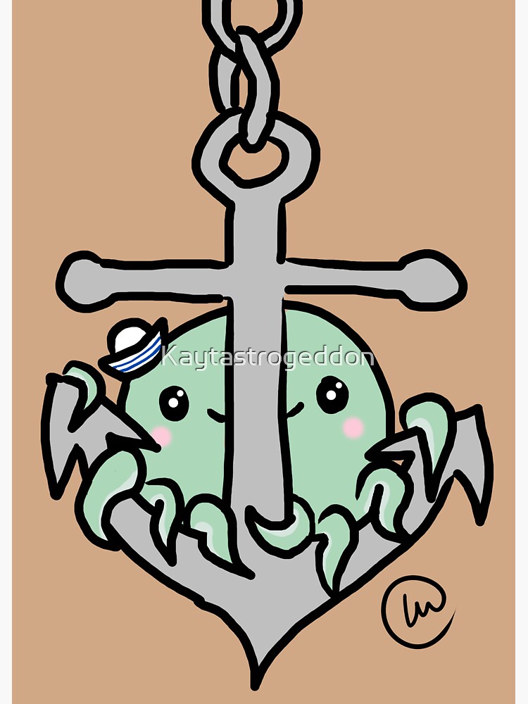 "Anchor Octoboy" Sticker by Kaytastrogeddon | Redbubble