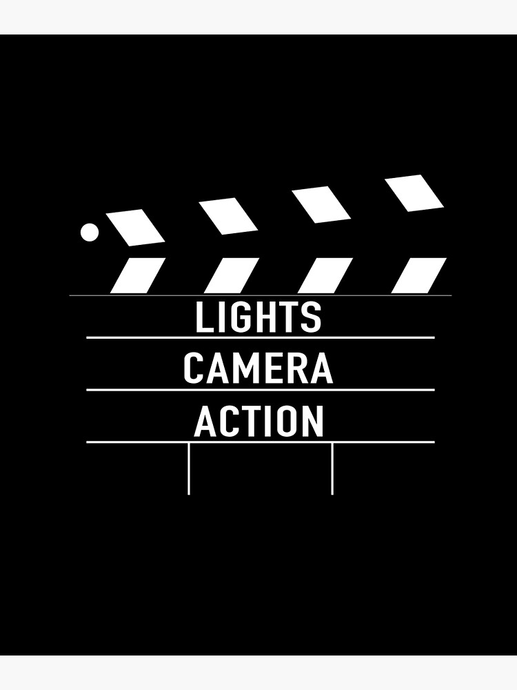 Lights Camera Action Clapper Poster for Sale by Stageystuff🌽 Descubra a ...