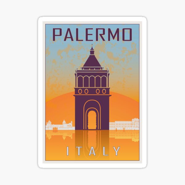 "Palermo vintage poster" Sticker for Sale by paulrommer | Redbubble