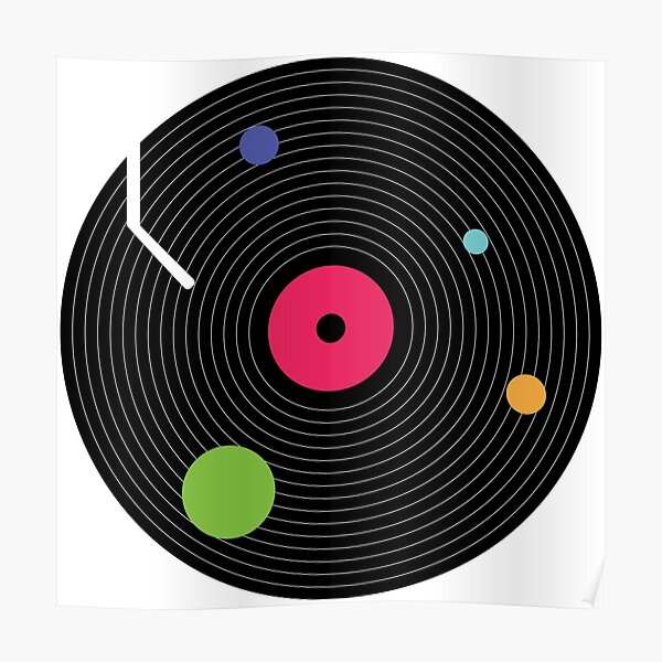 "Vinyl Music Solar System" Poster for Sale by Jack-059 | Redbubble