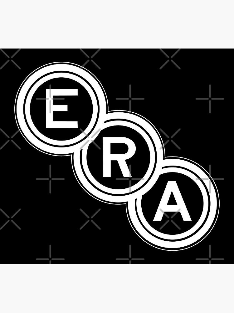 "ERA (English Racing Automobiles) emblem (1933-1954) - white print ...