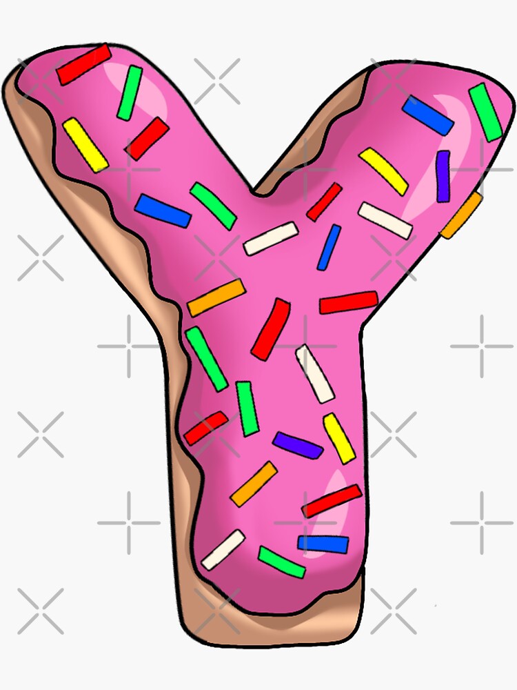 Pegatina «Donut letra Y» de azracaus | Redbubble